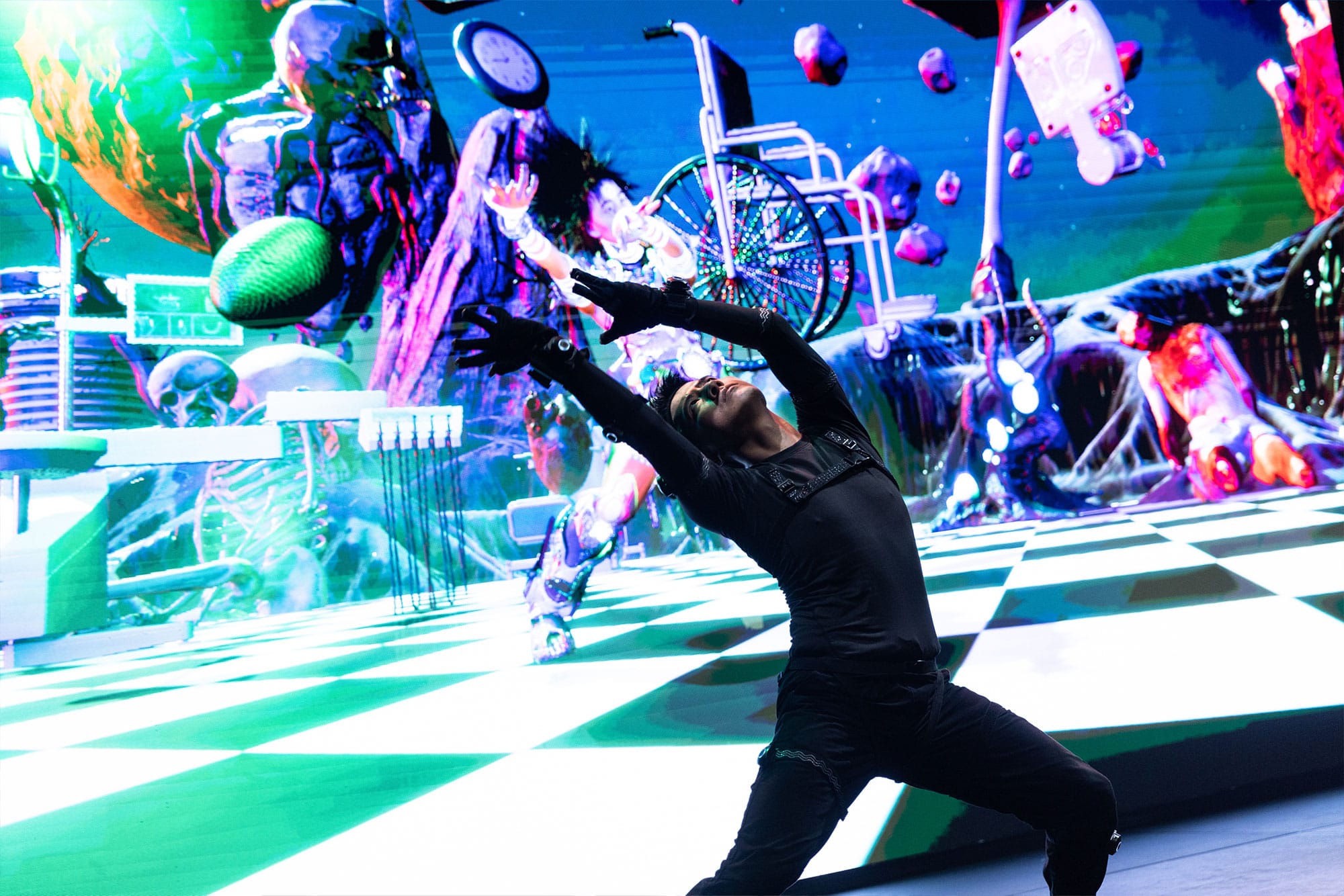 Lu Yang: DOKU, The Binary World | Networked Motion Capture Performance | Freespace and Sydney ...